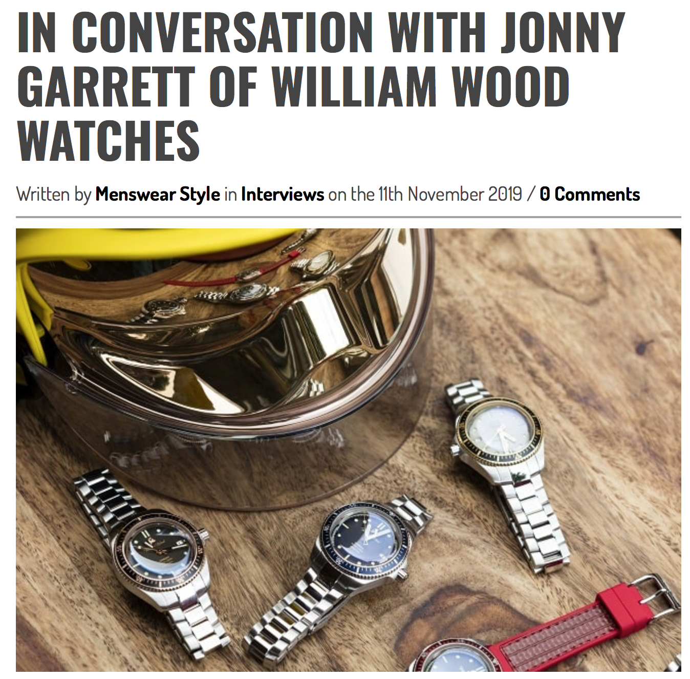 William Wood Watches: Reviews - Off the Cuff London Review